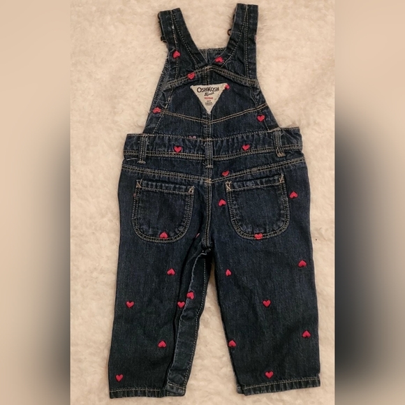 OshKosh B'gosh | One Pieces | Oak Kosh Size 6m Heart Overalls | Poshmark